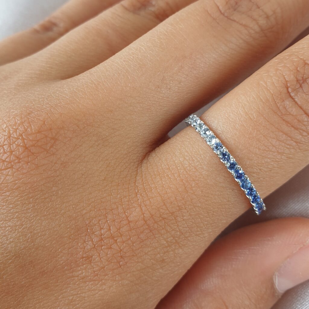 Blue Sapphire Ombre' Ring - Aurupt Jewellers