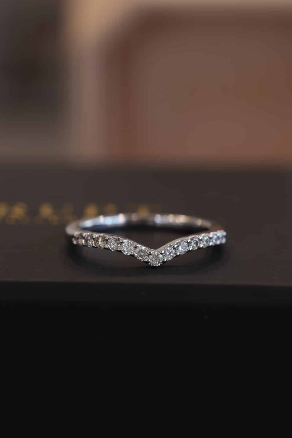 Chevron Diamond Wedding Ring - Aurupt Jewellers