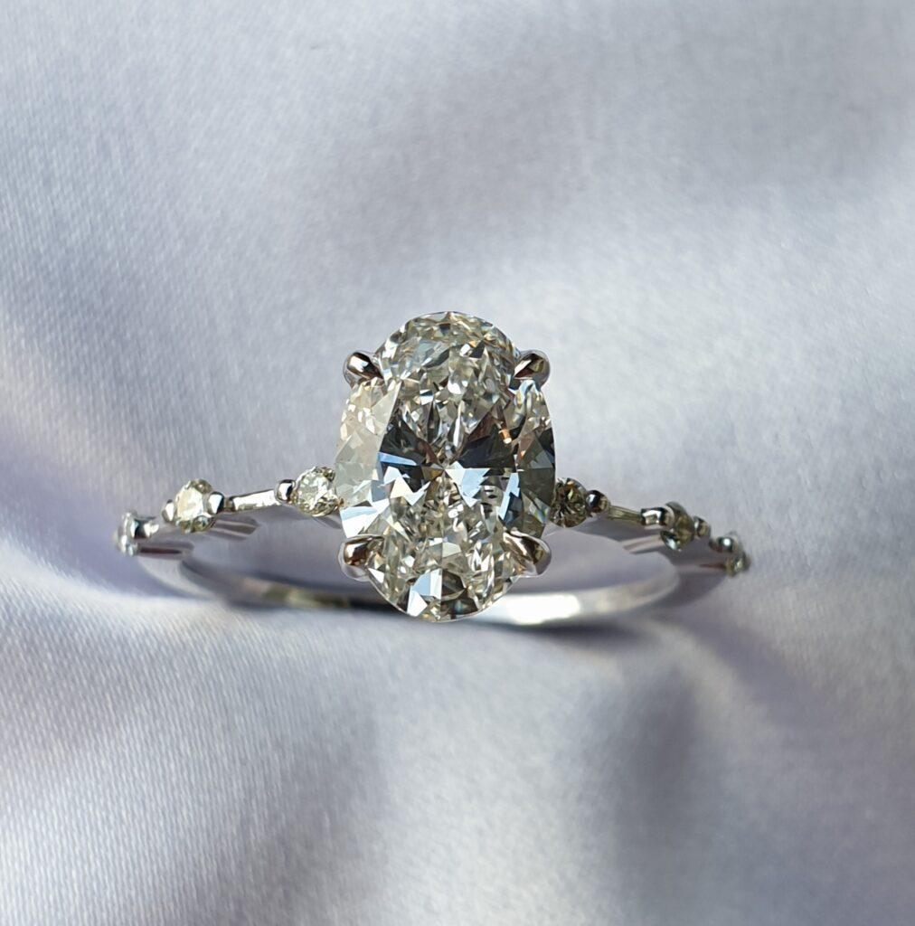 Oval Celestial Engagement Ring - Aurupt Jewellers